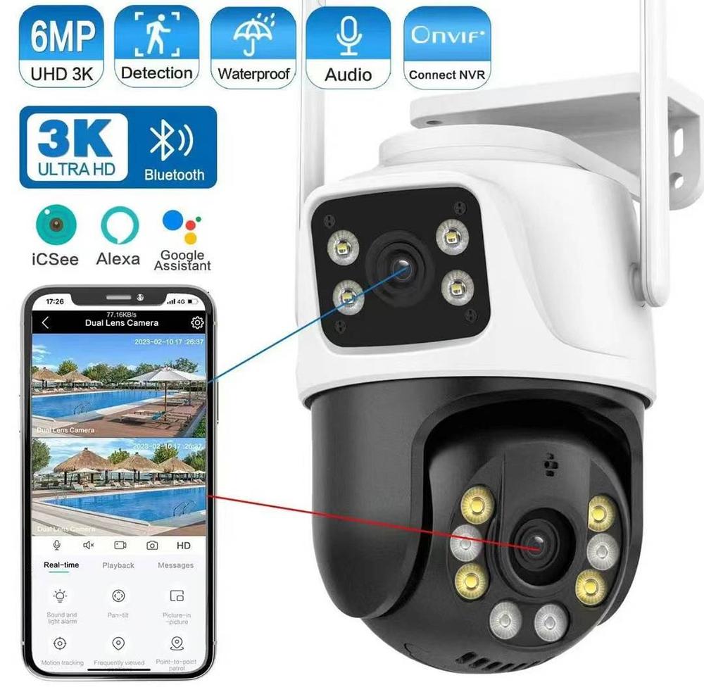 Camera 6mp 3k Segurança Externa Lente Dupla | Luiz Eletronicos