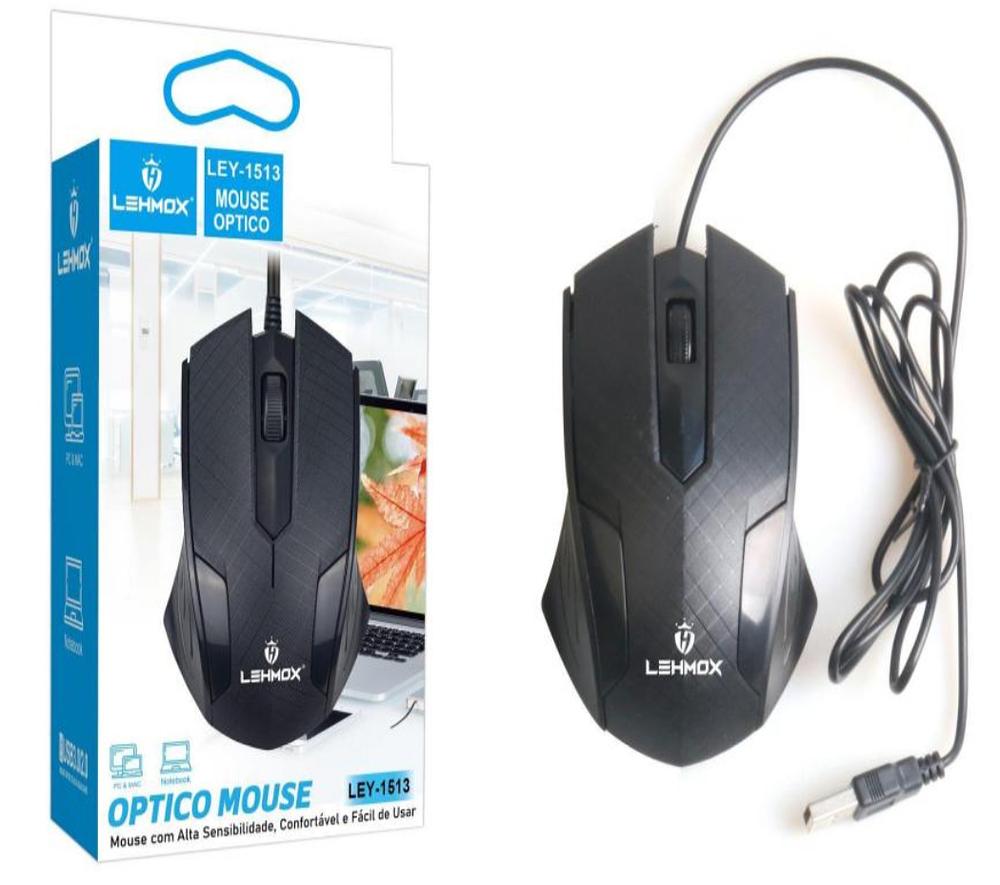 Mouse com fio lehmox | Luiz Eletronicos